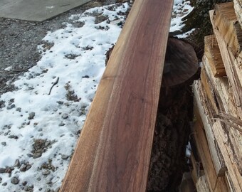 Live Edge Walnut Fireplace Mantle - Etsy