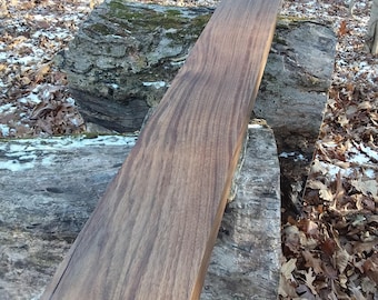 Live Edge Walnut Fireplace Mantle - Etsy