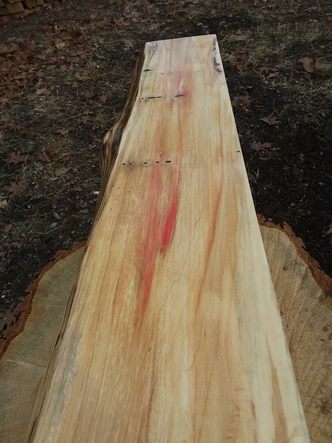 Red Streaked Box Elder Floating Shelf / Mantle - Etsy