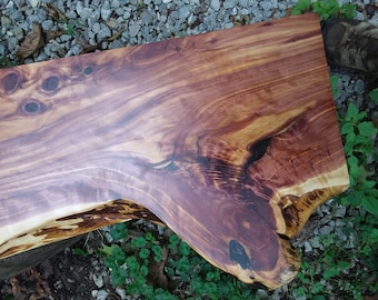 Live Edge Red Cedar Console Table / Large Shelf - Etsy