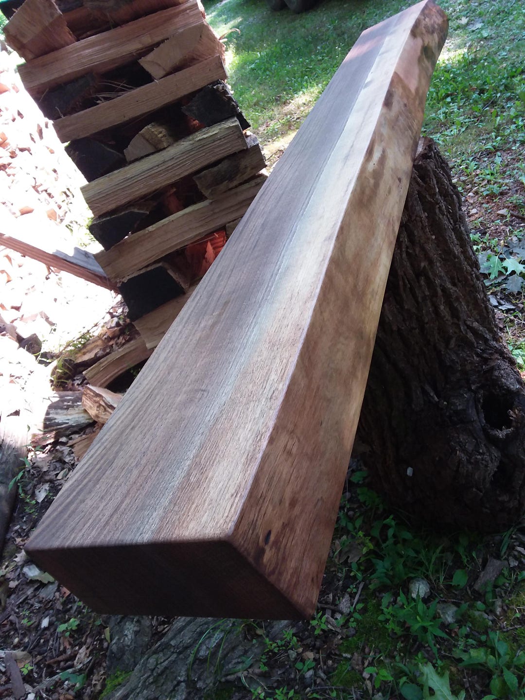 Live Edge Walnut Fireplace Mantle - Etsy