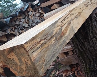 Live Edge Spalted Maple Fireplace Mantle - Etsy