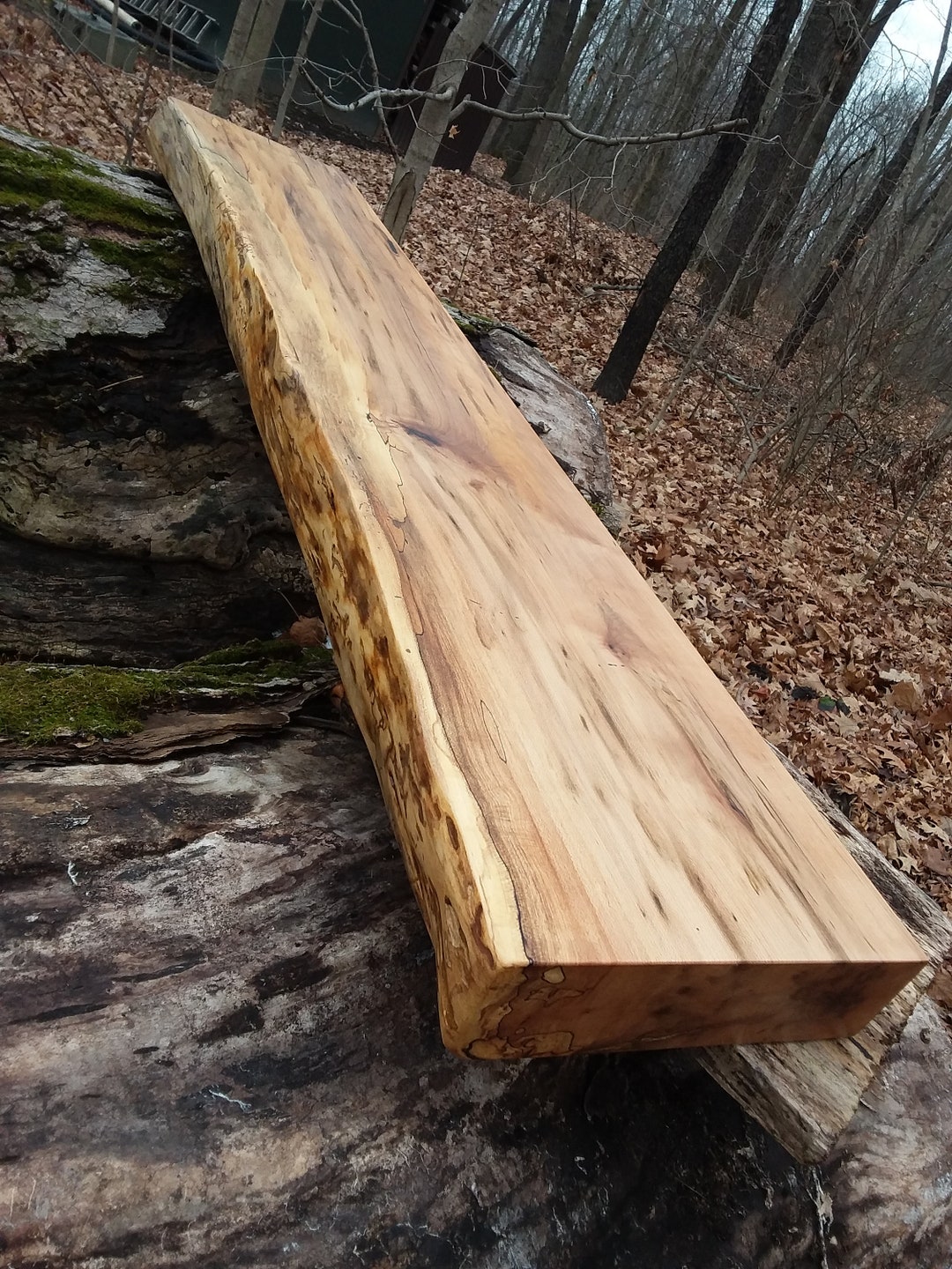 Live Edge Spalted Maple Shelf - Etsy