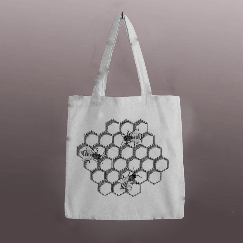 Honey Bee Bees Hive Reuseable Shopping Canvas Tote Bag - Etsy