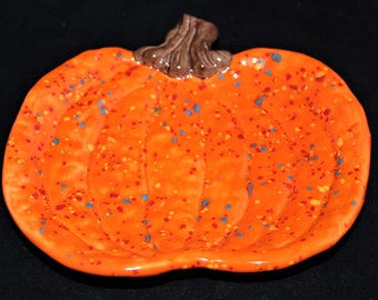 Ceramic Pumpkin Plate - Etsy