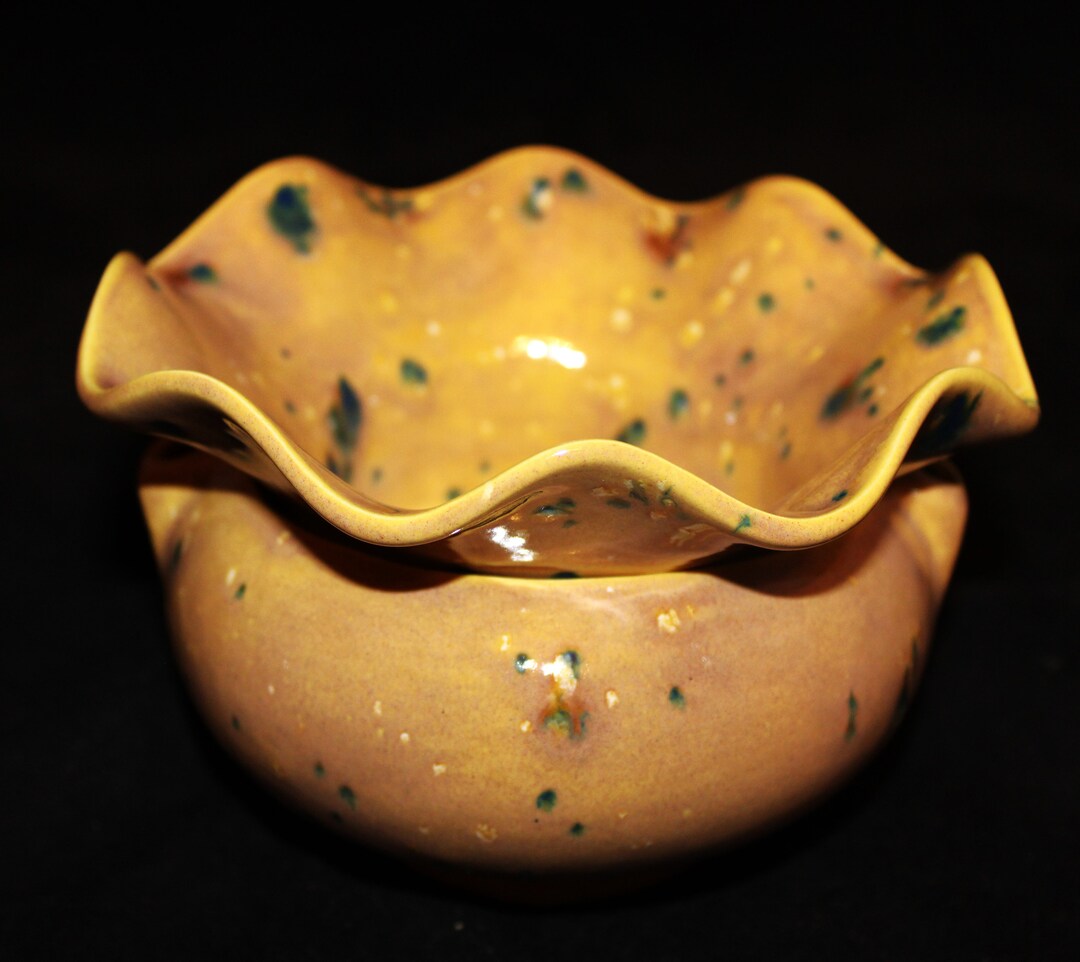 Ceramic African Violet Pot-medium Ruffle-flower Pot- Self Watering Pot ...