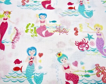 Mermaid quilt fabric | Etsy