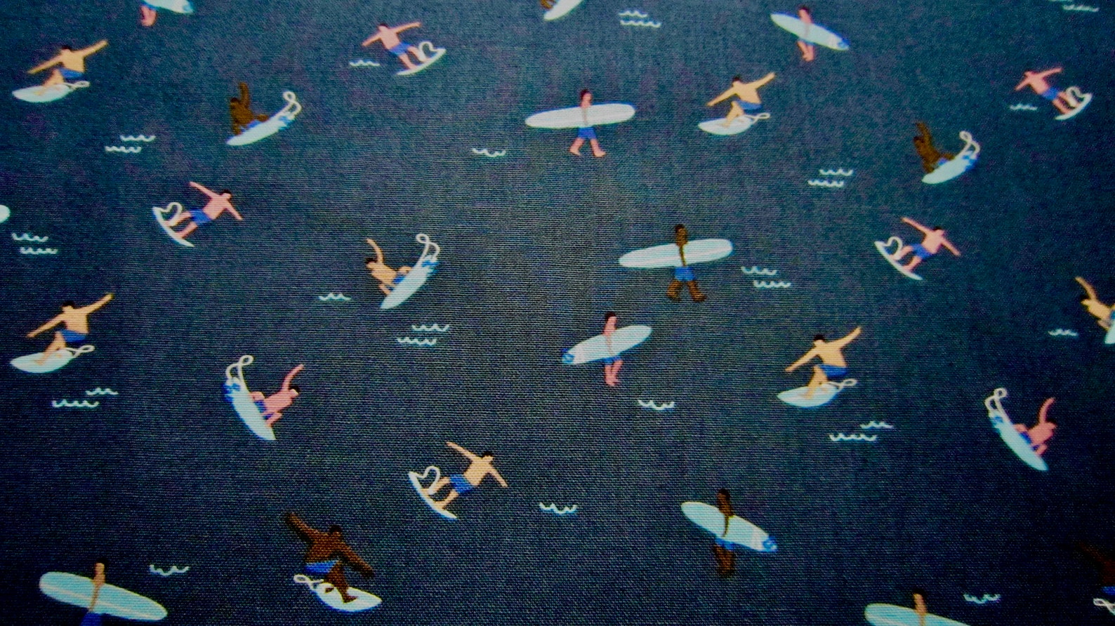 Navy Surfer Cotton Fabric RIPTIDE Collection Designed by - Etsy