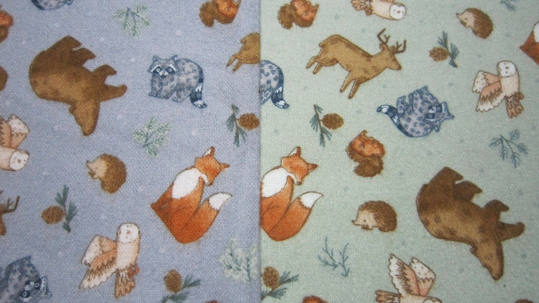 Riley Blake Woodland Animal Cotton Flannel Designed by Natalia Juan ...