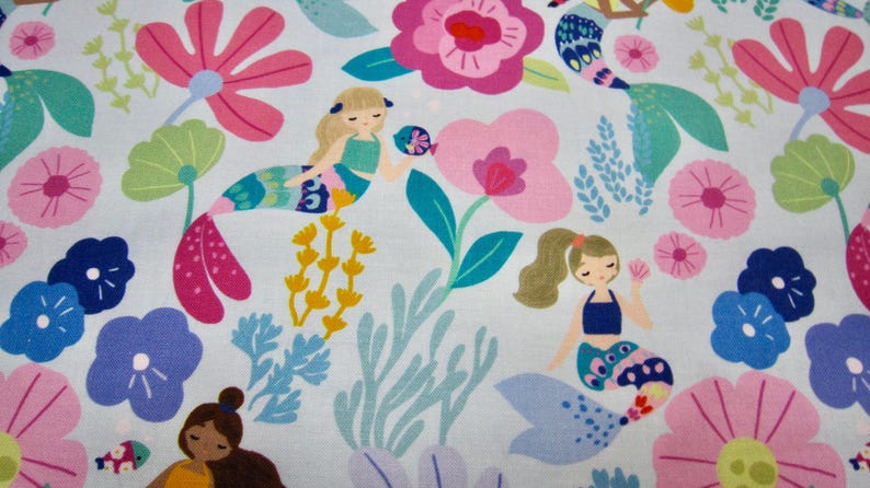 Dear Stella Designs Aqua Mermaid Cotton Fabric Called "make Waves ...