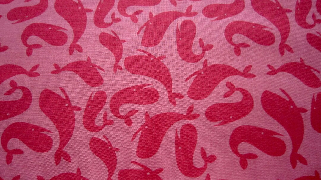 Pink Whale Cotton Fabric Made by Riley Blake Designs Designed by ...