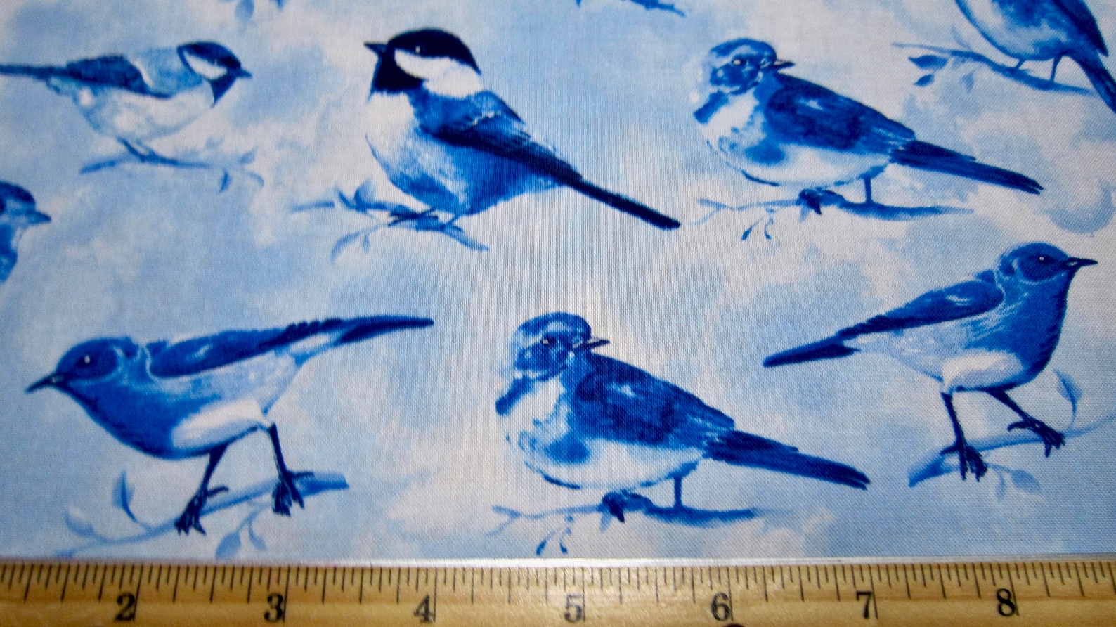 Blue Bird Cotton Fabric Made by Timeless Treasures Fabrics - Etsy