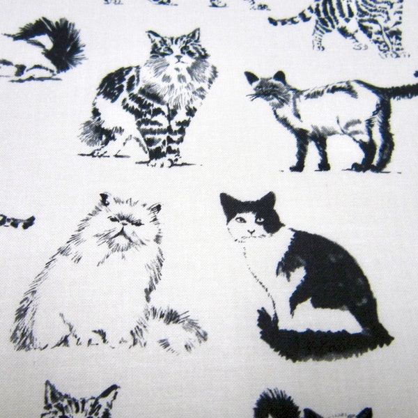 Realistic Cats Fabric - Etsy