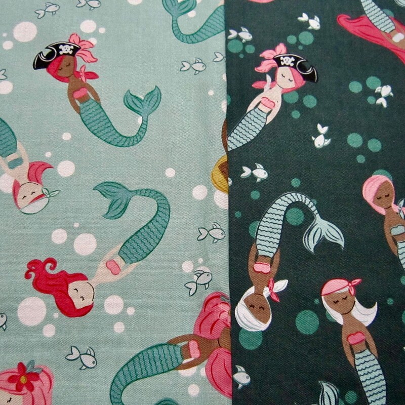 Ahoy Mermaids Fabric - Etsy