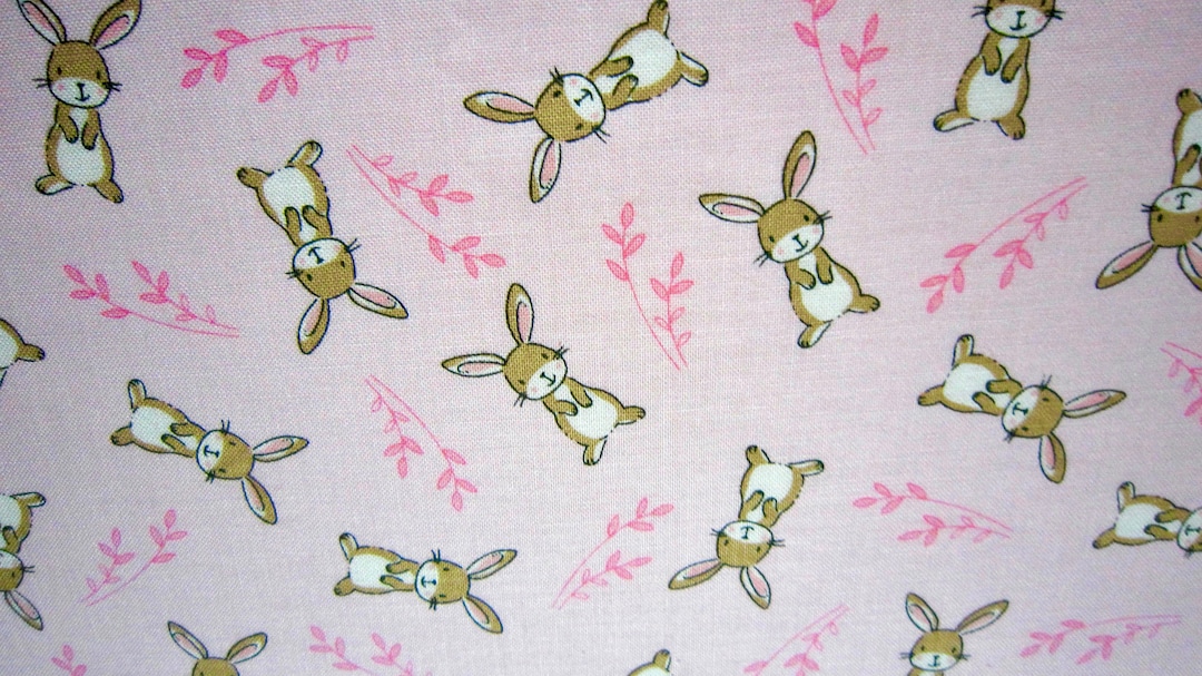 Pink Bunny Cotton Fabric Made by Timeless Treasures KIDZ-C4476 - Etsy