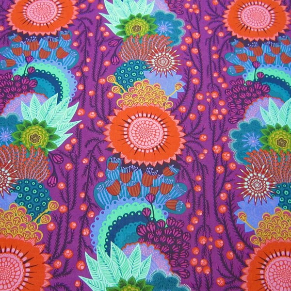 Orange Floral Fabric - Etsy