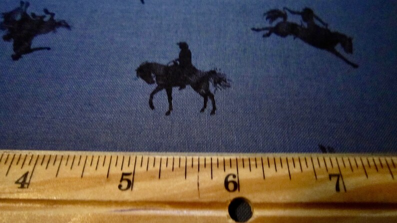 Cowboy Cotton Fabric Back of the Chutes Collection Designed by | Etsy