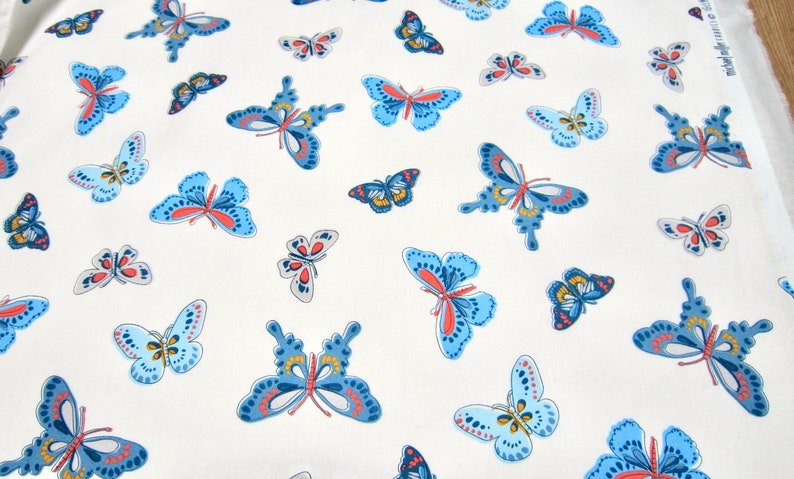 Butterfly Cotton Fabric Called All A flutter Made by Michael | Etsy