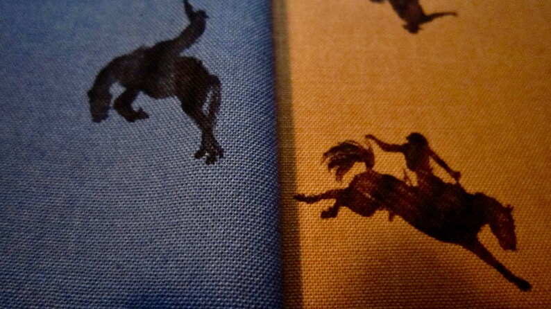 Cowboy Cotton Fabric Back of the Chutes Collection Designed by | Etsy