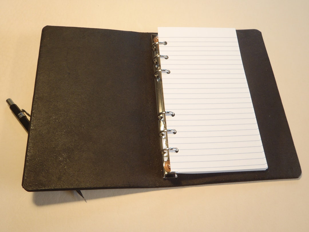 Csherwoodleather A6 Personal Pocket Binder Notebook,3.75" X 6.75 ...