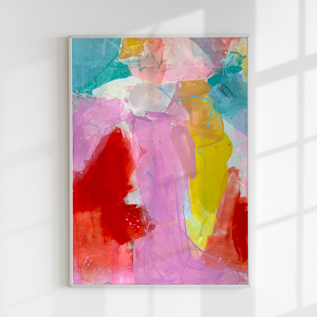Colorful Abstract Art, Large Abstract Painting, Art for Girls Room ...