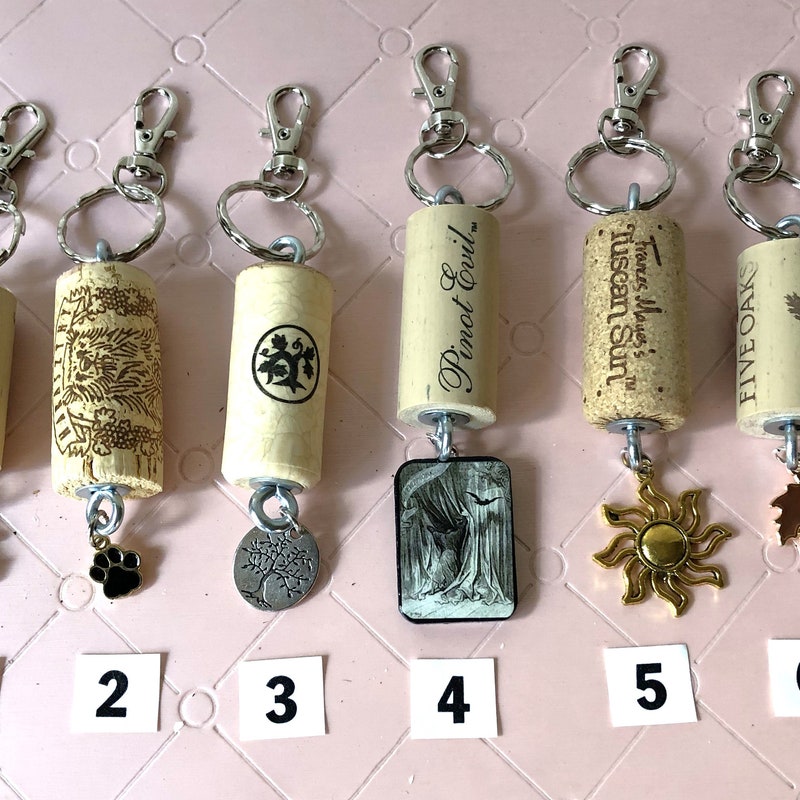 Wine Cork Keychain - Etsy