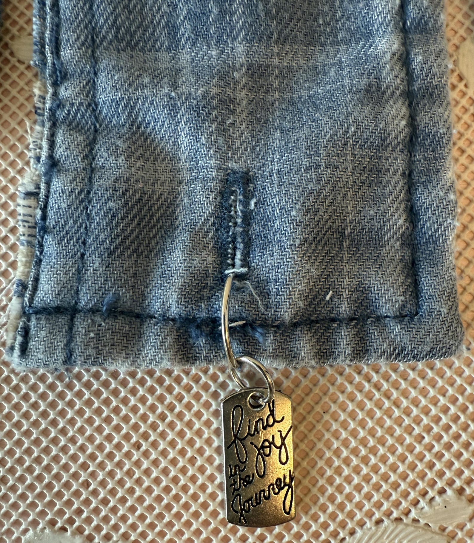 One of a Kind Repurposed Jean Denim Cuff Bookmarks With Quote Charms - Etsy