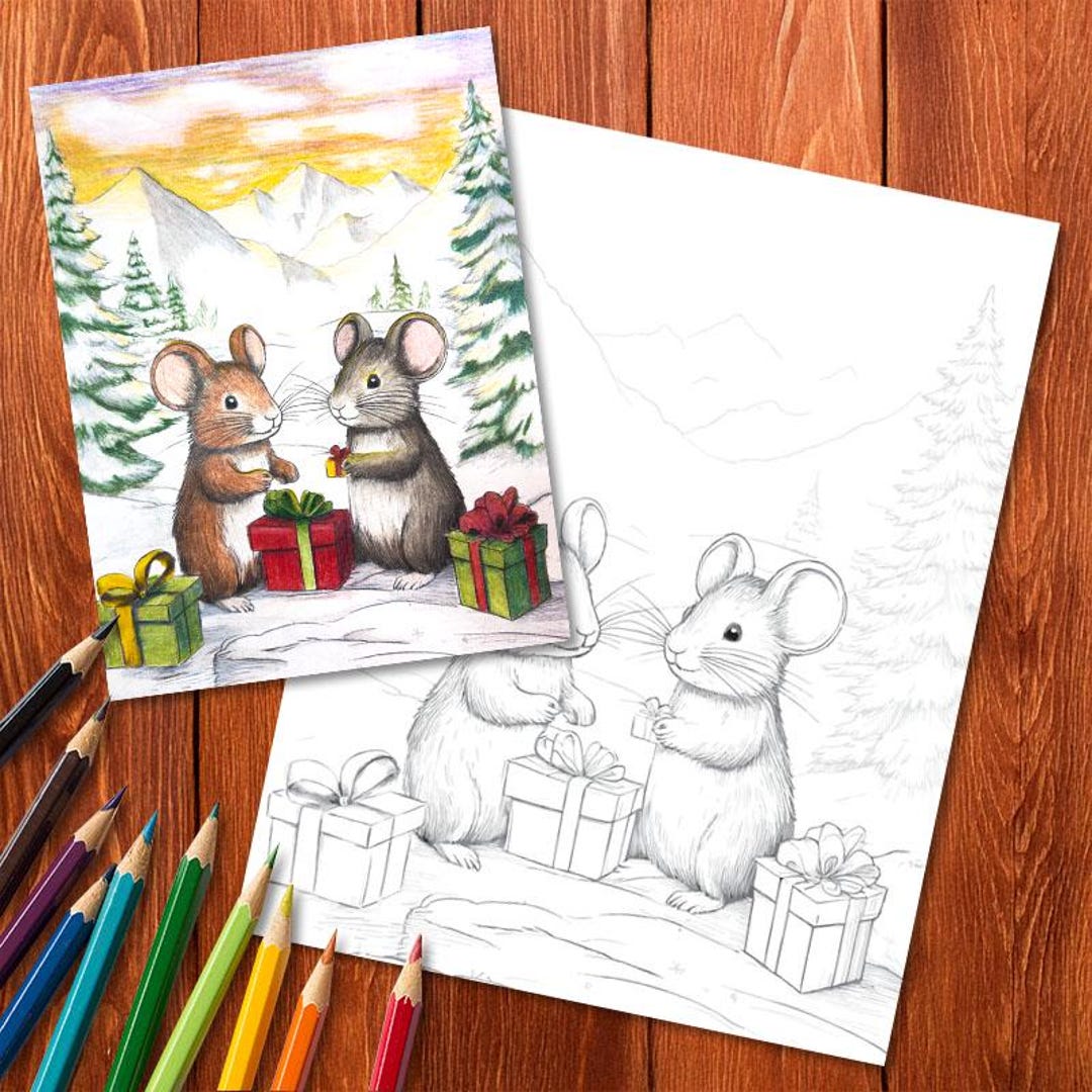 Winter Woodland Critters Coloring Book, Cute Critters, Forrest Animals ...