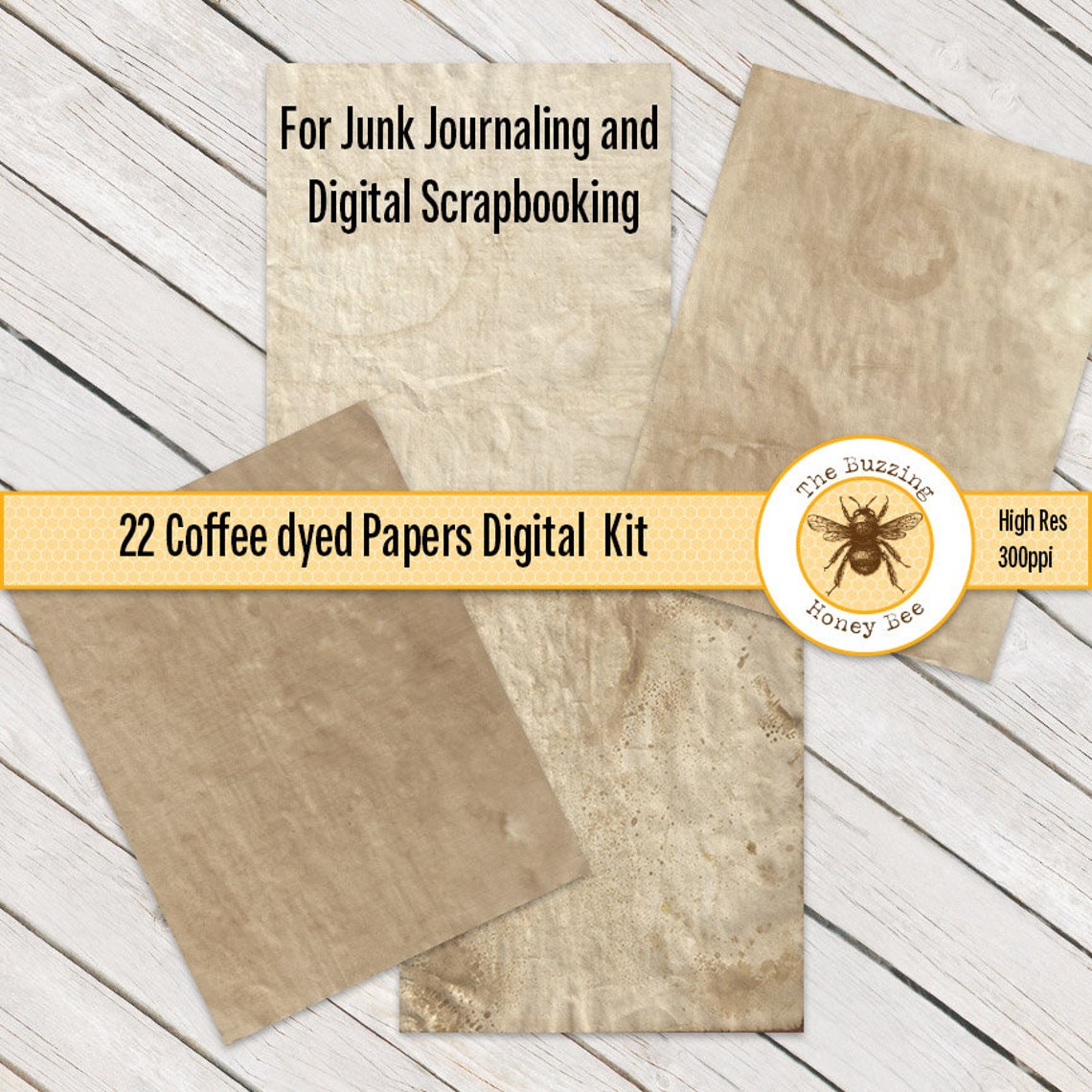 Coffee Dyed Papers Digital Download Printable - Etsy
