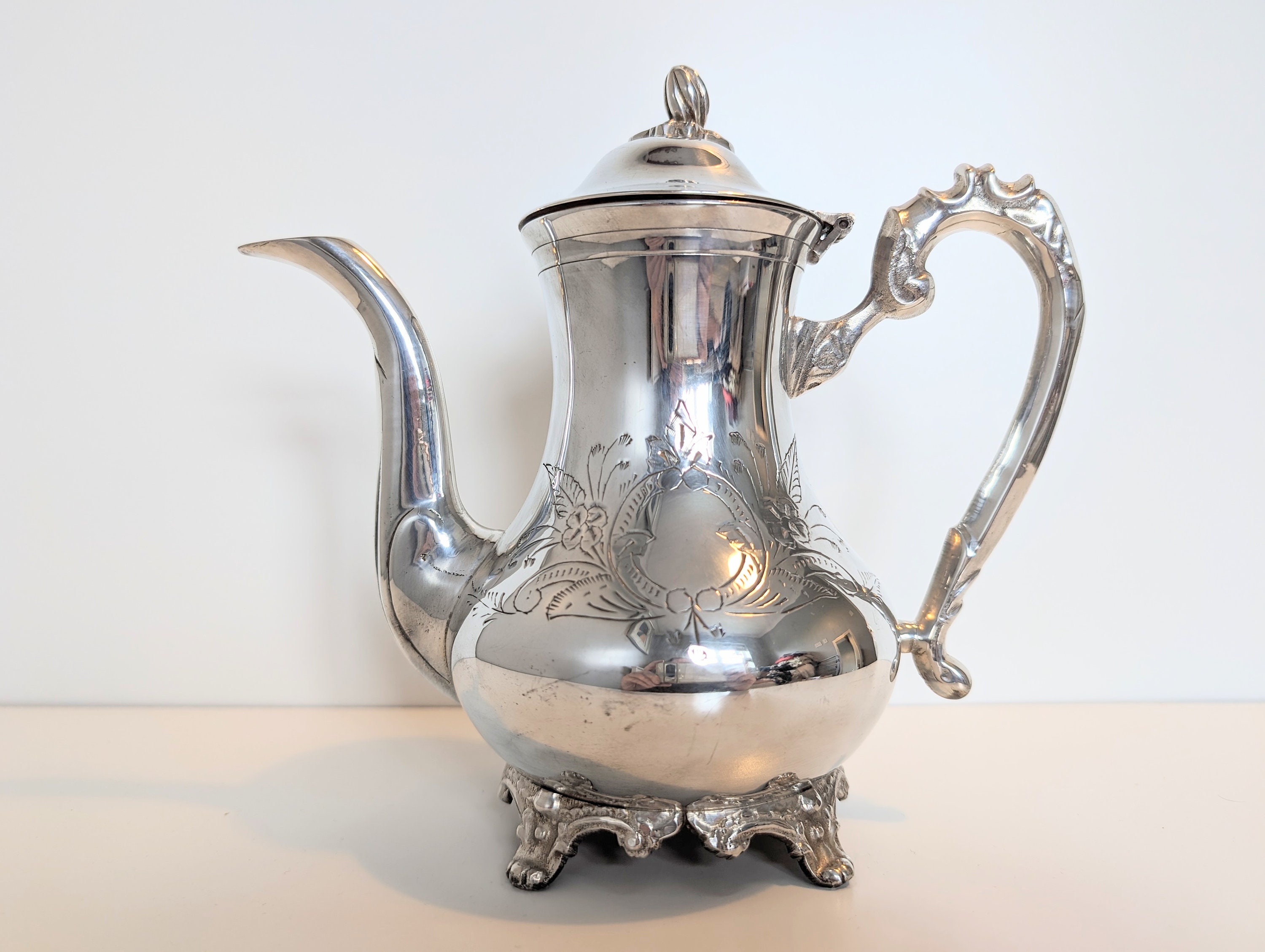 Hsie EPNS Numbered 23 Victorian Silver Plated Teapot. Silver Service ...