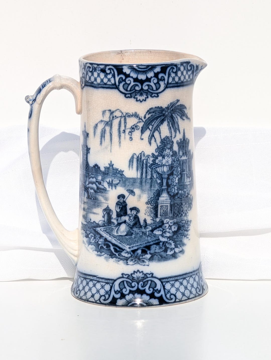 Antique F & Sons Ltd Burslem Jug or Pitcher in the Burma Pattern. Made ...