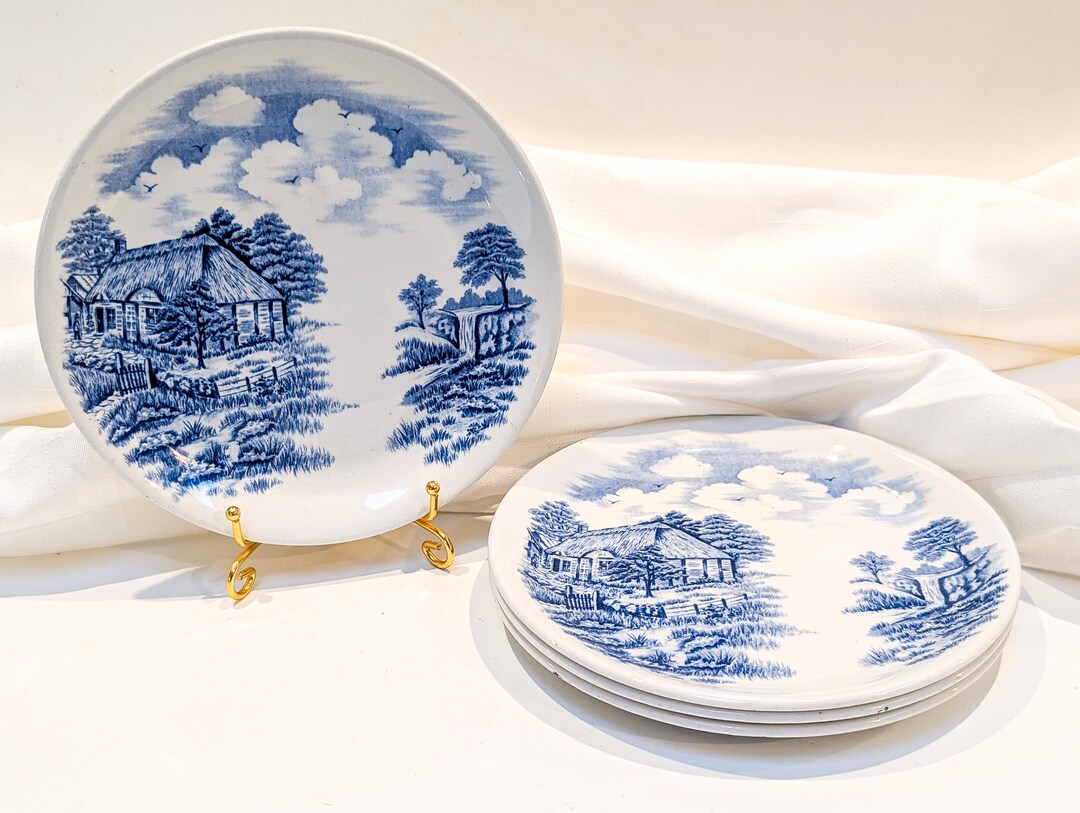 Set of 4 X Plates From the Alfred Meakin's Famous Cottages Collection ...