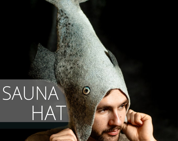 Felted Wool Handcrafted Sauna Hat, Hat Salmon, Hat Fish - Etsy