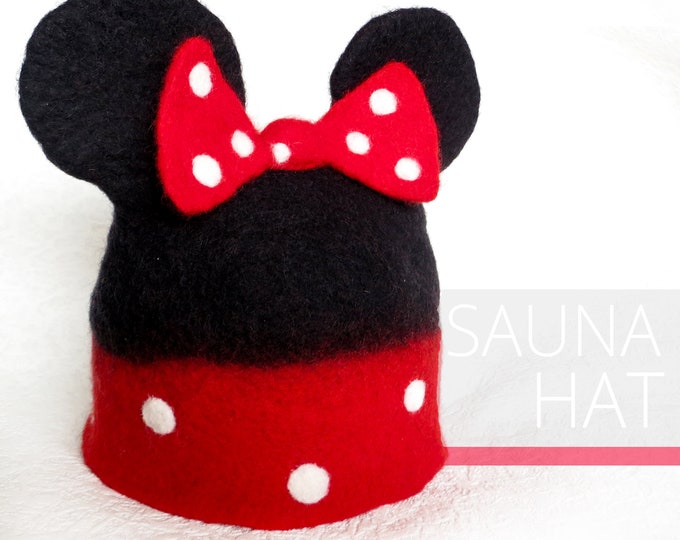 Felted Wool Handcrafted Sauna Hat Mouse, Handmade - Etsy