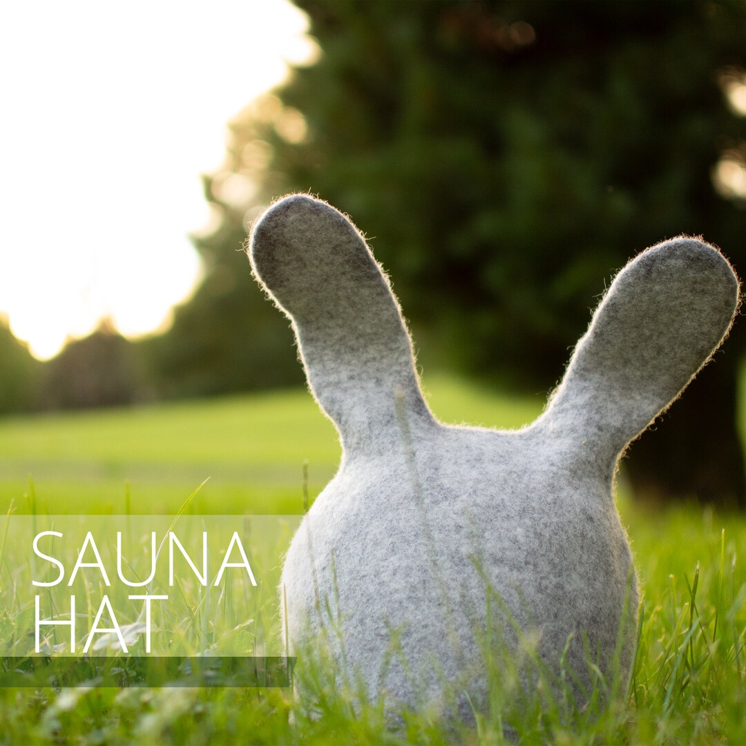 Felted Wool Handcrafted Sauna Hat Bunny, Hat Rabbit, Fairytale Hat - Etsy