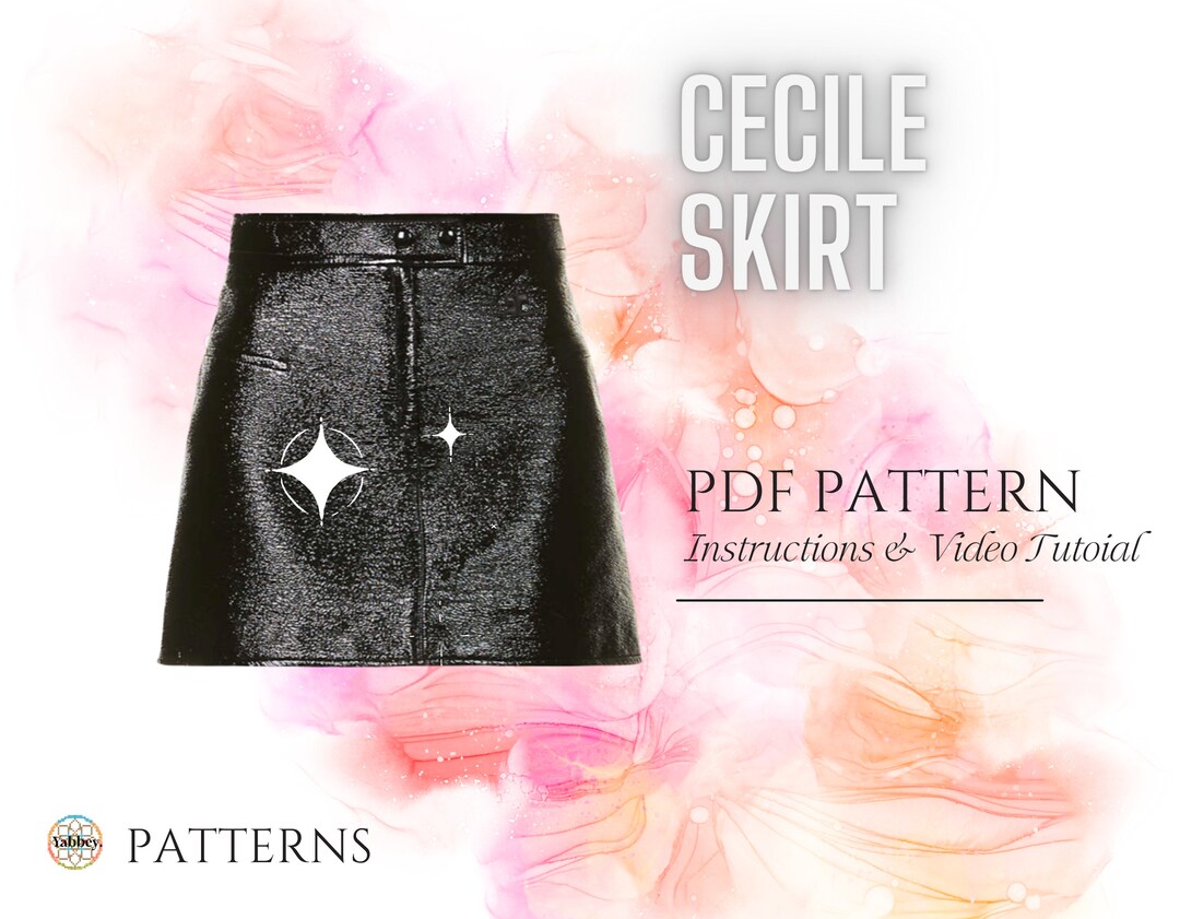 Courreges Inspired Cecile Skirt Digital Sewing Pattern PDF // S, M, L ...