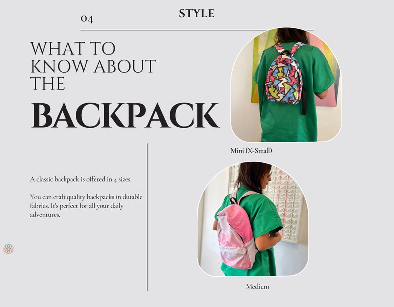 Backpack Digital Sewing Pattern PDF // 4 Sizes // - Etsy