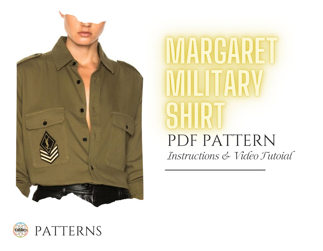 Margaret Mlitary Shirt Sewing Pattern PDF // S - XXL // Shirt Jacket - Etsy