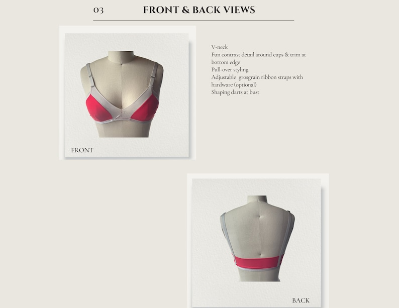 Bisectional Bra / Bralette Digital Sewing Pattern PDF //S - Etsy
