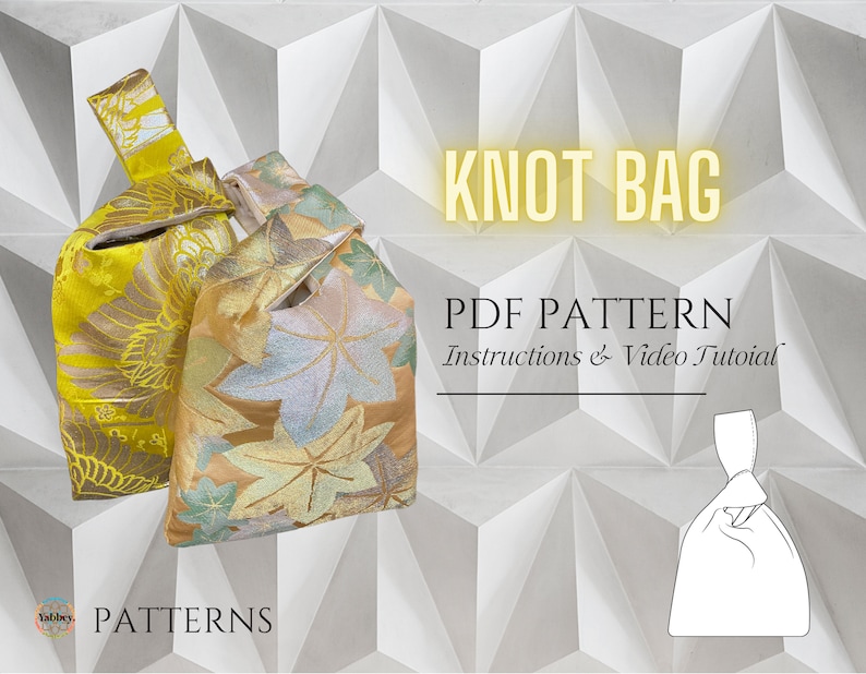 Japanese Knot Bag Digital Sewing Pattern PDF // Two Sizes X | Etsy