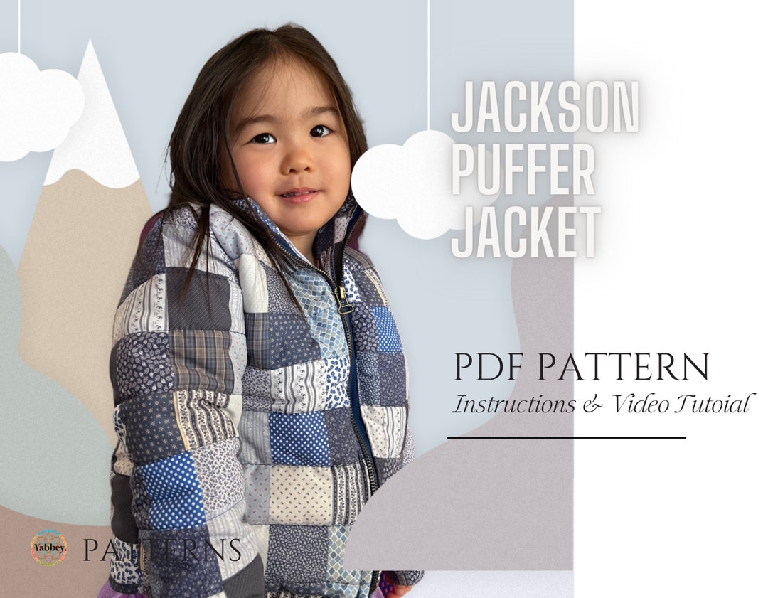 Jackson Puffer Jacket for Kids Digital Sewing Pattern PDF // 2 - 12 ...