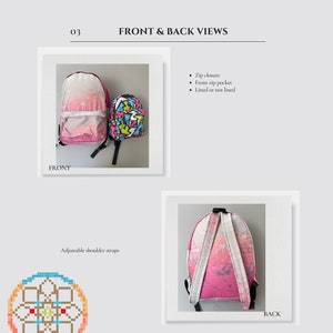 Backpack Digital Sewing Pattern PDF // 4 Sizes // - Etsy