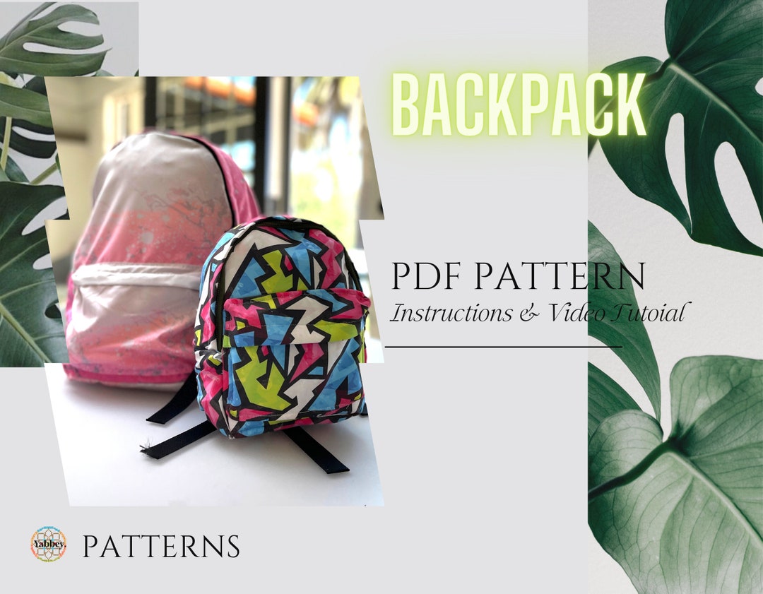 Backpack Digital Sewing Pattern PDF // 4 Sizes // - Etsy