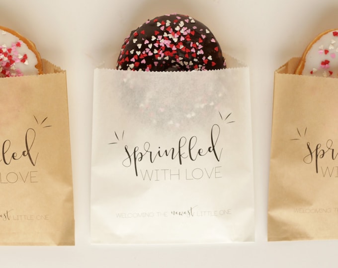 Baby Shower Favors - Sprinkled With Love, Baby Sprinkle Favor Bags ...