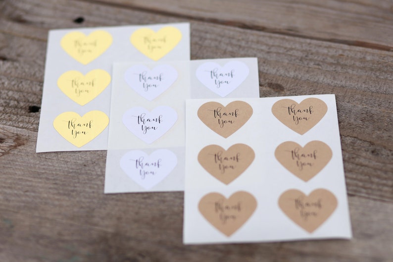 Set Of 24 Thank You Stickers For Envelope Seals Wedding Etsy