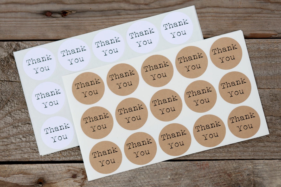 Thank You Stickers - Stickers for Wedding Favors, Jar Labels, Envelope ...