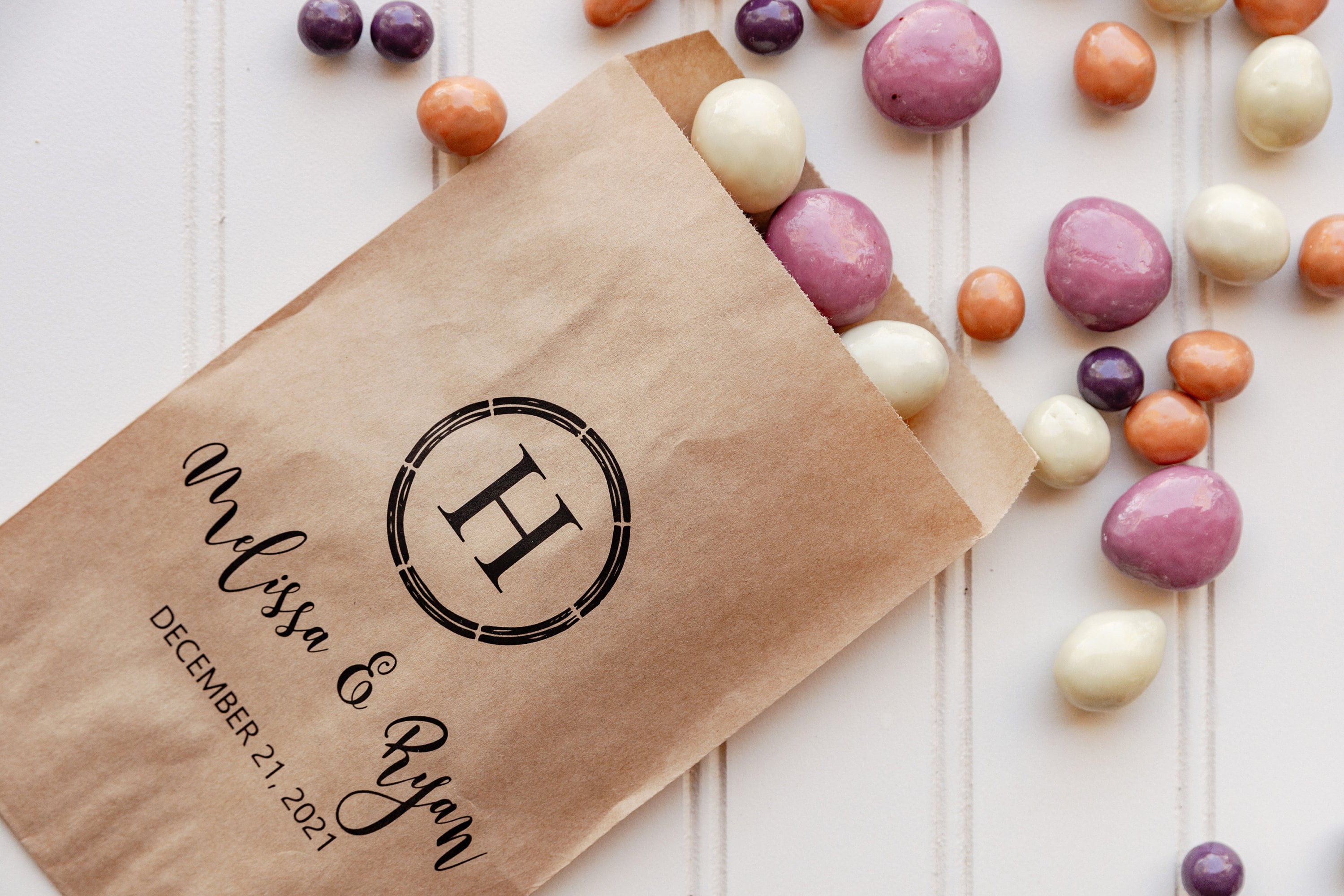 Personalized Wedding Favor Bags - Candy Buffet, Rehearsal Dinner ...