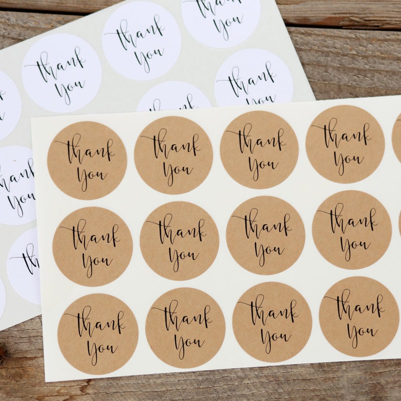 Thank You Stickers - Etsy