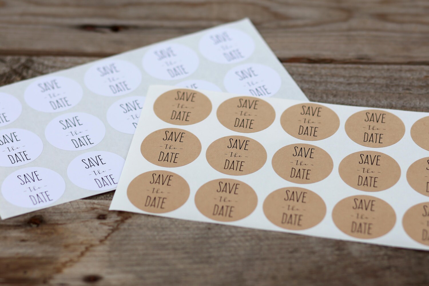 Save the Date Stickers Brown Kraft Envelope Seals for - Etsy
