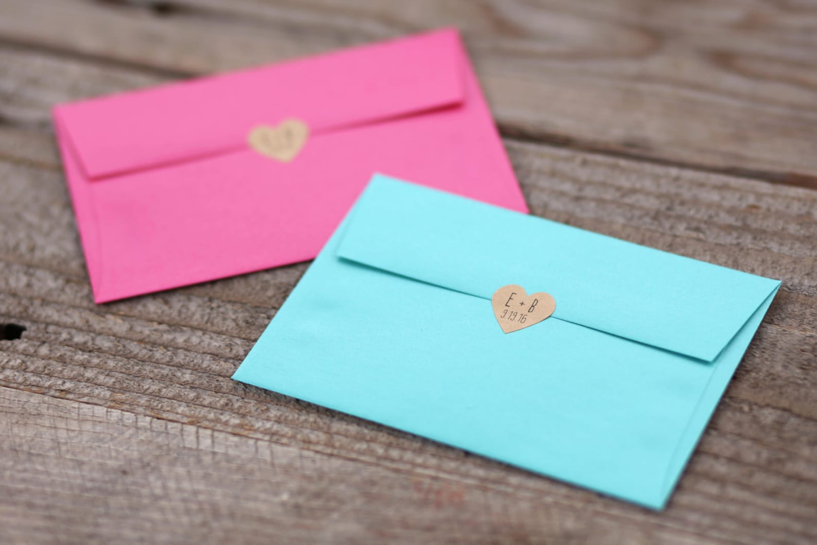108 Custom Heart Stickers With Initials and Date Wedding - Etsy